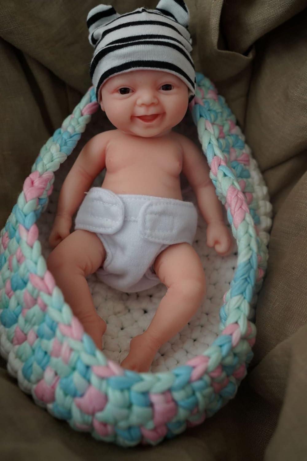 7\" Girl Micro Preemie Full Body Silicone Baby Mire & Mire