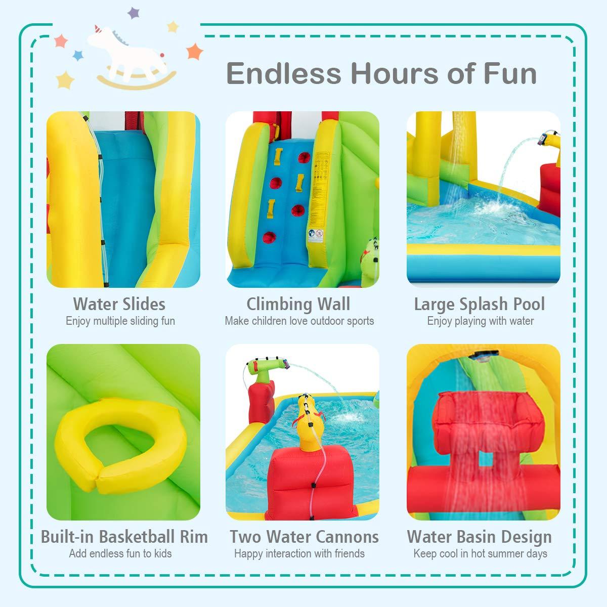 KOTEK Inflatable Water Slide, 7-in-1 Water Park KOTEK