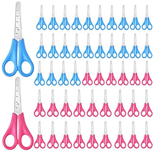 Elesunory 50 Pack Scissors Bulk for Kids, 5 Inch Elesunory