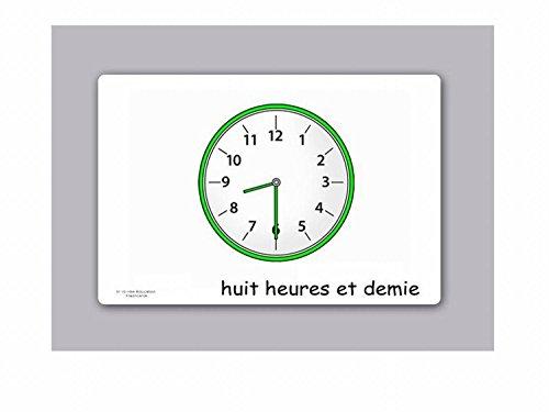 Dire l'heure - Telling Time and Clock Reading Flashcards in French for ...