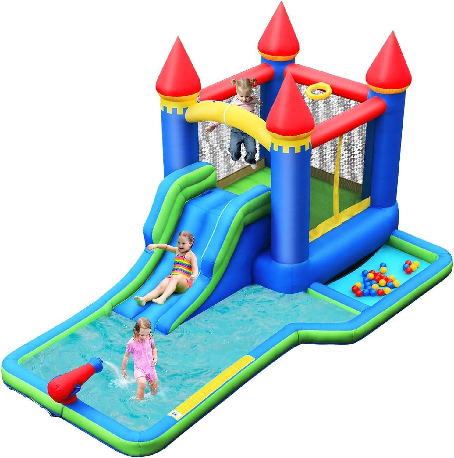 DORTALA Inflatable Water Slide Park with Bounce DORTALA
