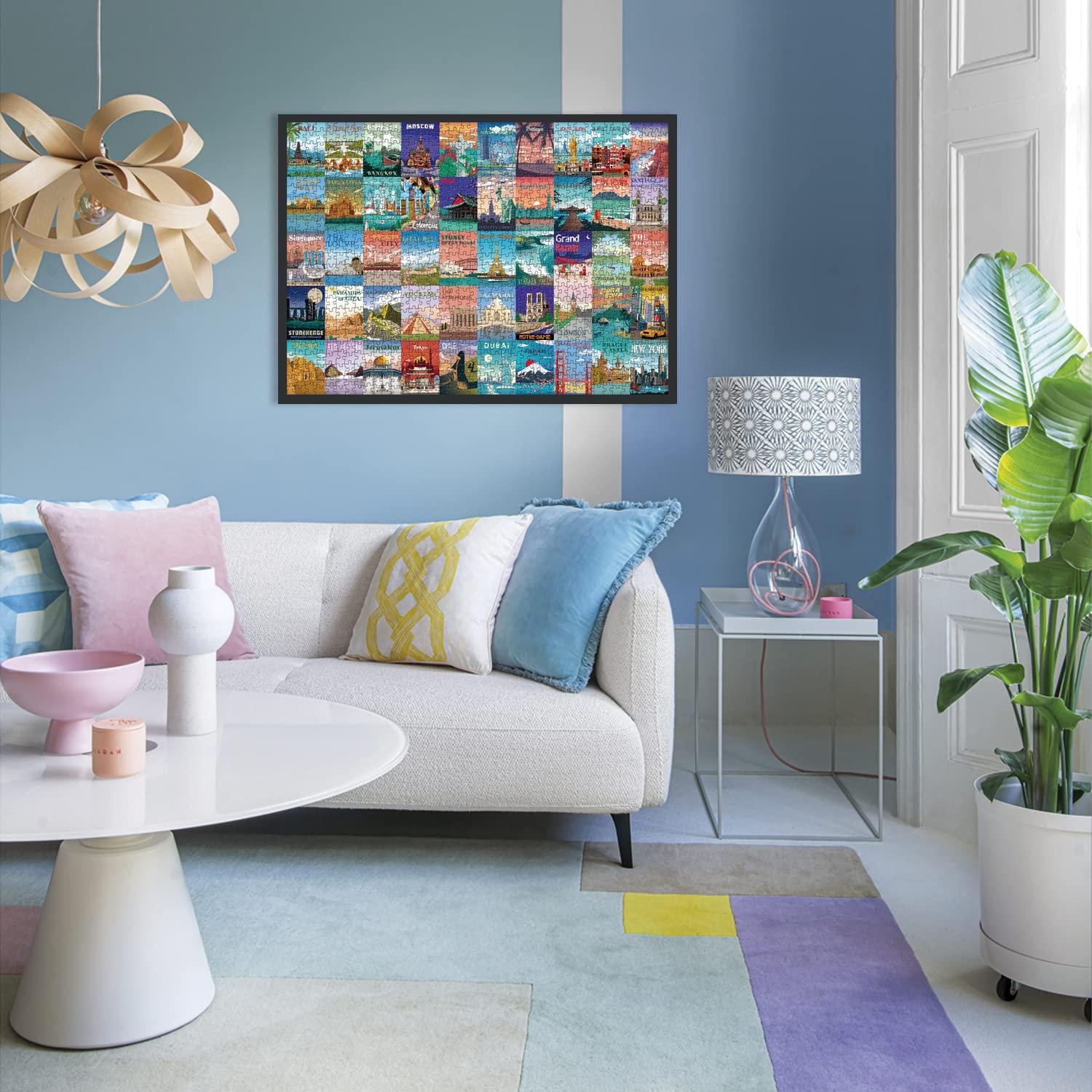 World Landmarks Travel Puzzle 1000 Pieces for BBOLDIN