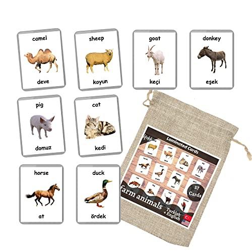Farm Animals Flash Cards - 27 Laminated Flashcards Generic