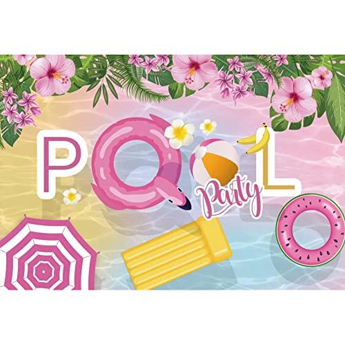 DORCEV 12x8ft Pool Party Backdrop Lifebuoy Summer DORCEV