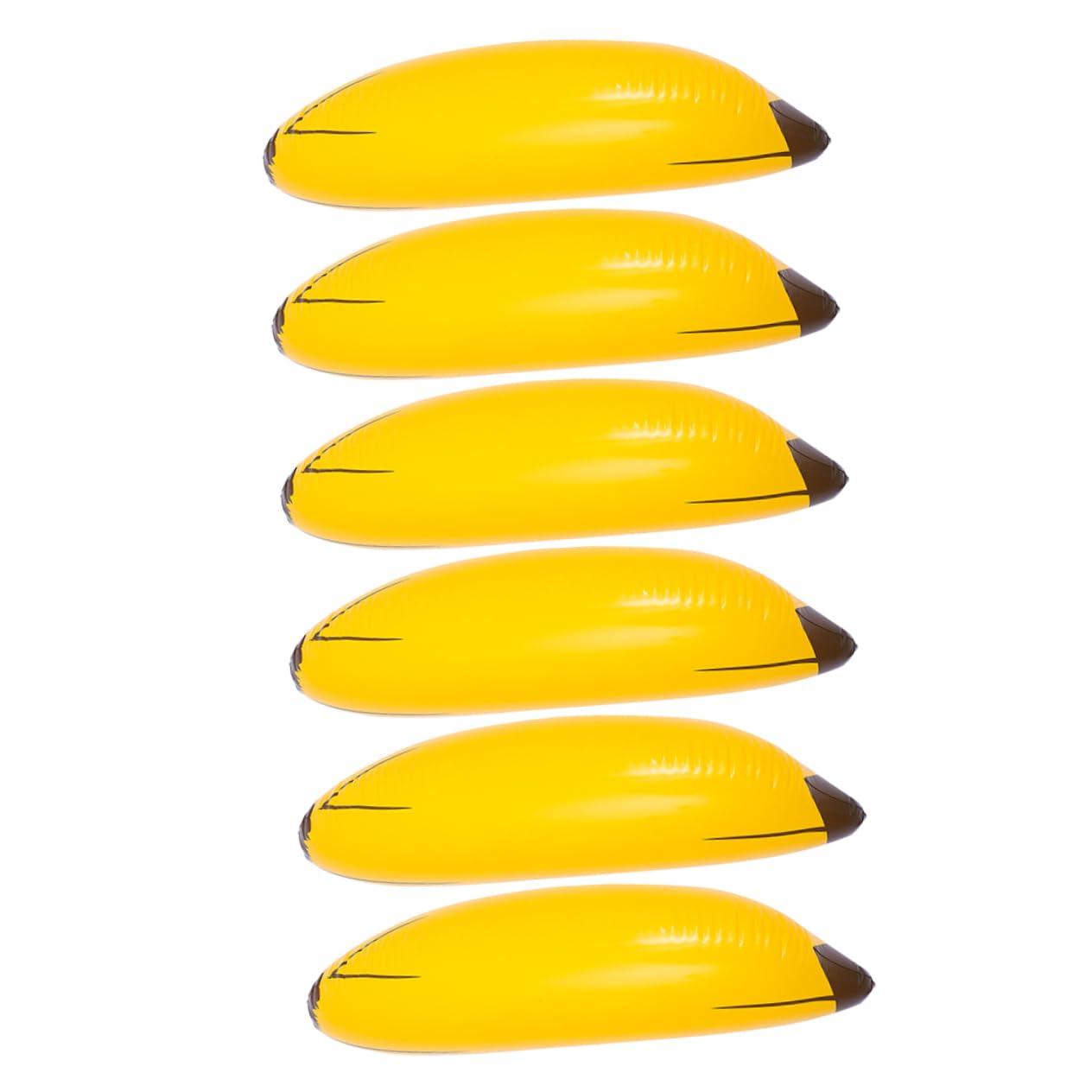 Abaodam 6pcs Inflatable Banana Props Blow up Abaodam