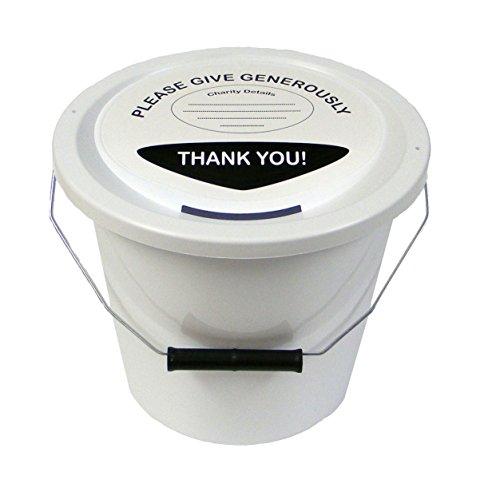 ELC Charity Money Collection Bucket 5 litres - White ELC