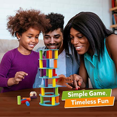 Coogam Wooden Tower Stacking Game, Fine Motor Skill Montessori Building ...